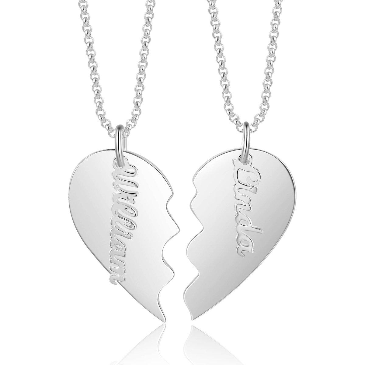 Couple Heart Necklace - Half Heart Set - FARUZO