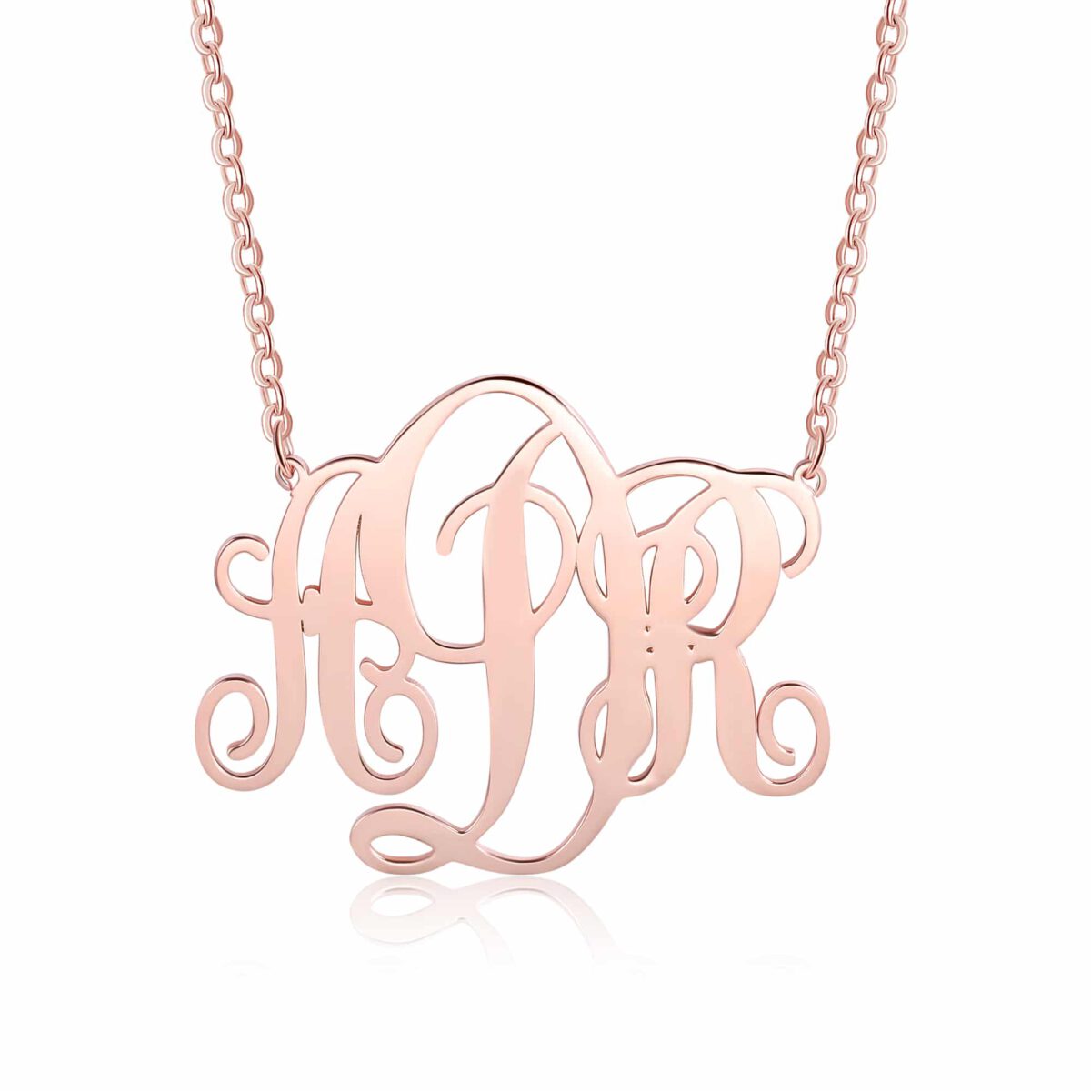 Monogram Necklace - Gold & Silver Monogram Pendant | FARUZO