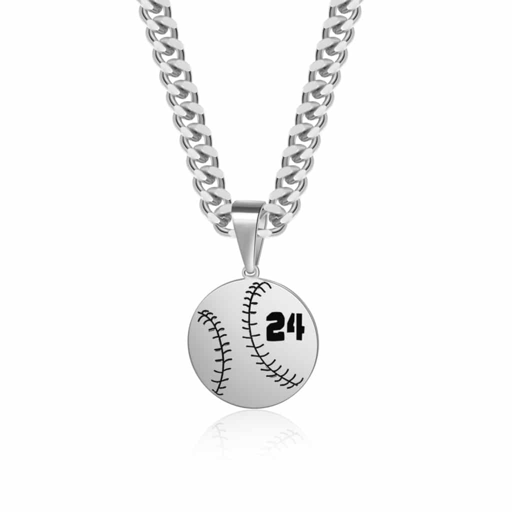 Baseball Number Necklace [Personalized] | FARUZO