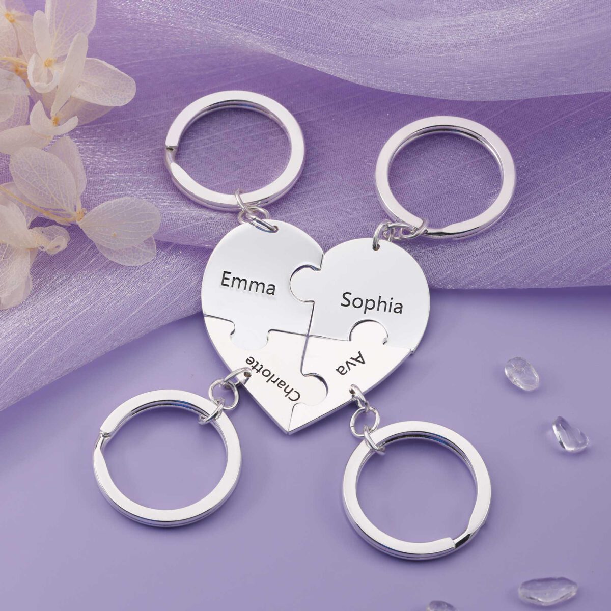 Personalzied Friendship Keychain [Set of 2-6] | FARUZO