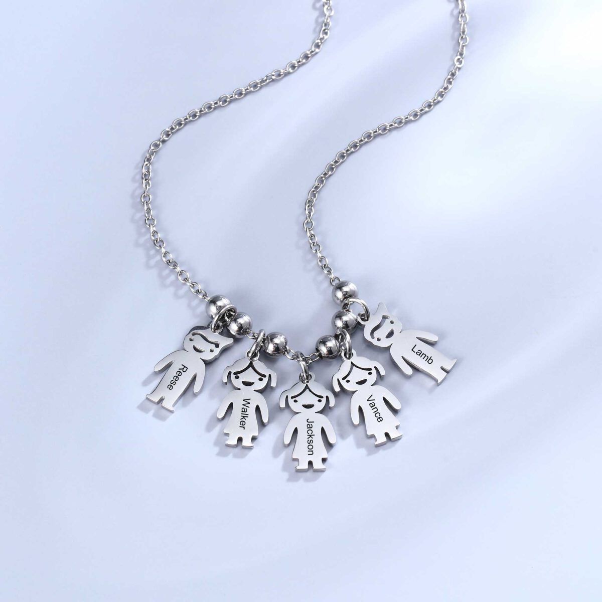 Mom Necklace with Kid Charms [Boy & Girl] | FARUZO