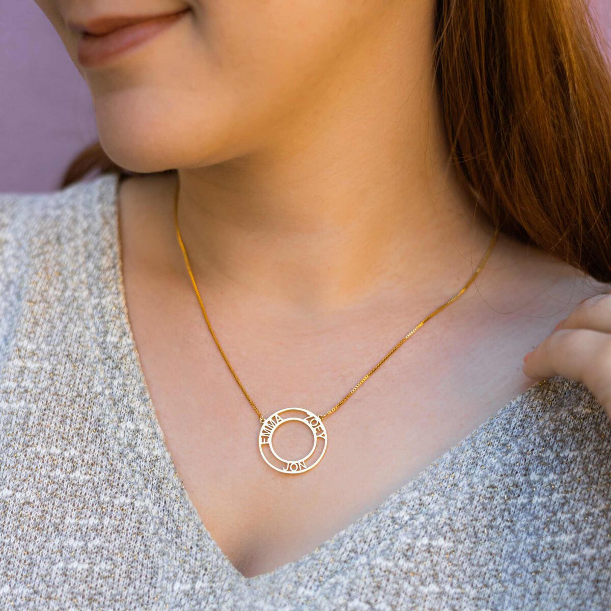 Circle Name Necklace [Multiple Names] | FARUZO