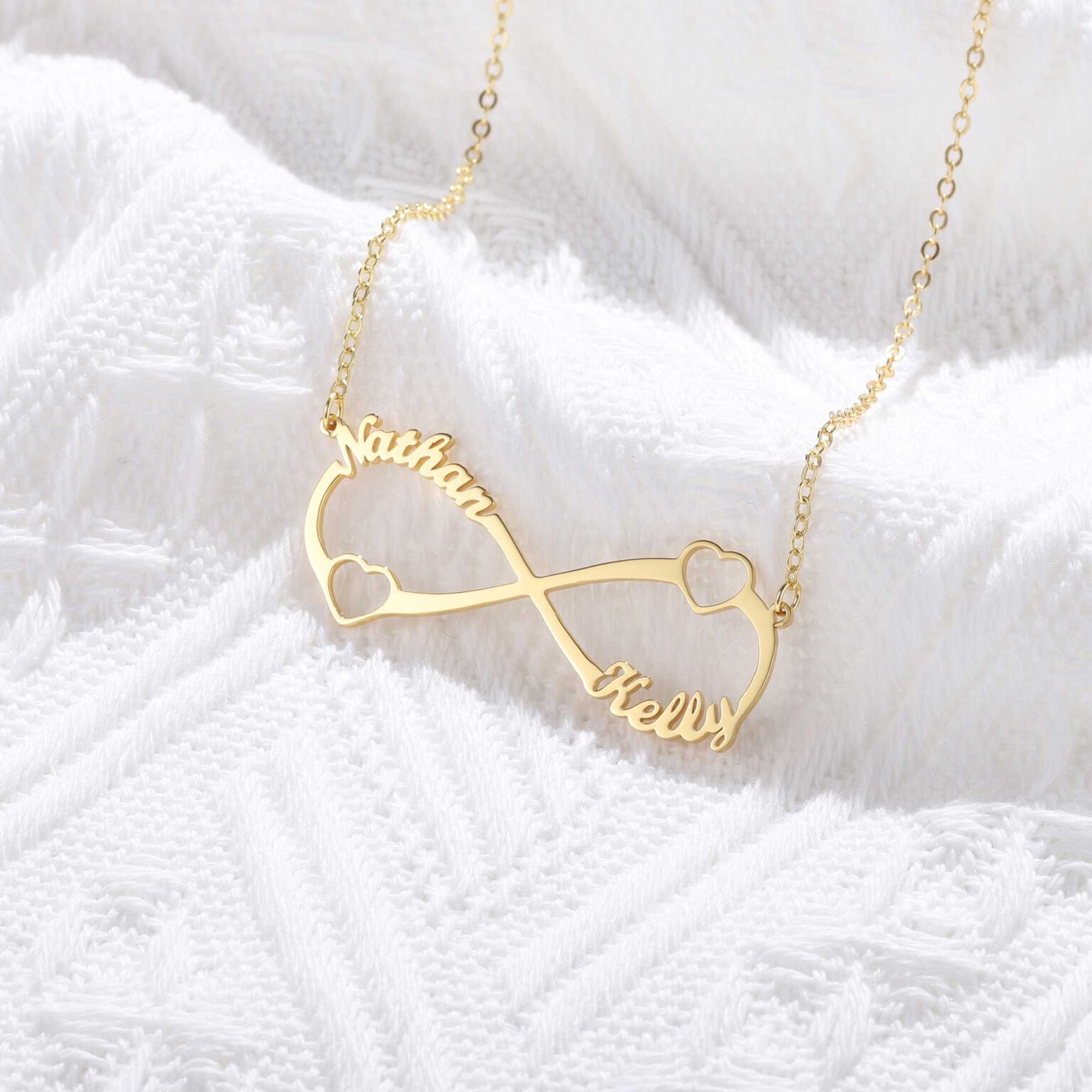 Infinity Love Necklace with Two Names - FARUZO