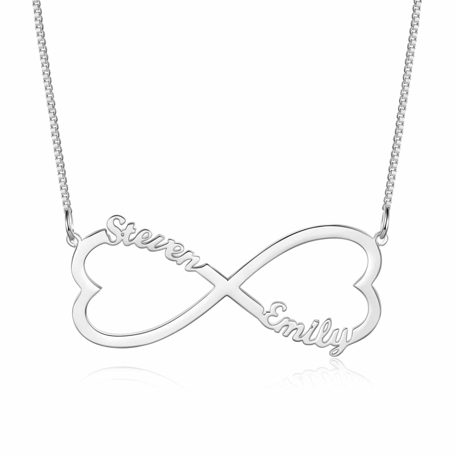Infinity Love Necklace with Two Names - FARUZO