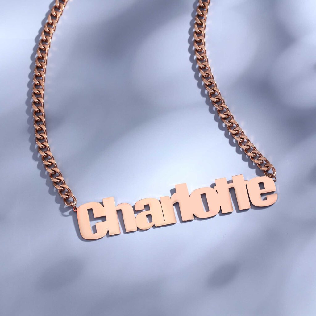 Cuban Link Name Chain - Large Name Necklace [Thick Chain] | FARUZO