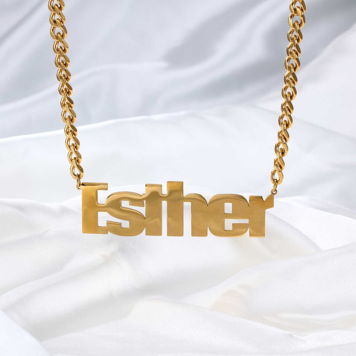 Cuban Link Name Chain - Large Name Necklace [Thick Chain] | FARUZO