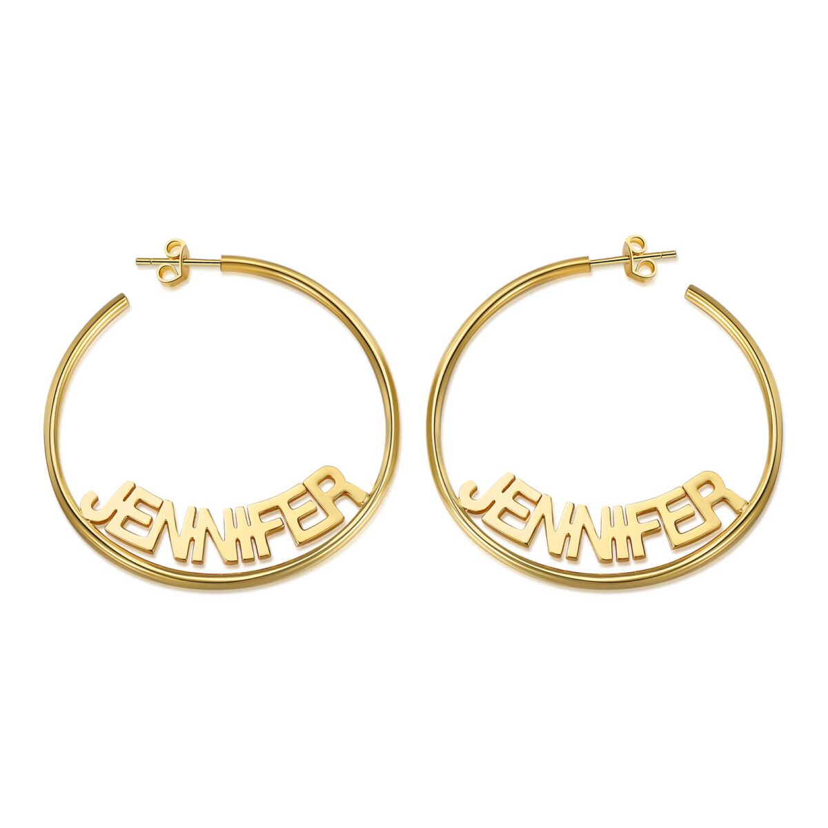Personalized Hoop Earrings [Gold, Silver] | FARUZO
