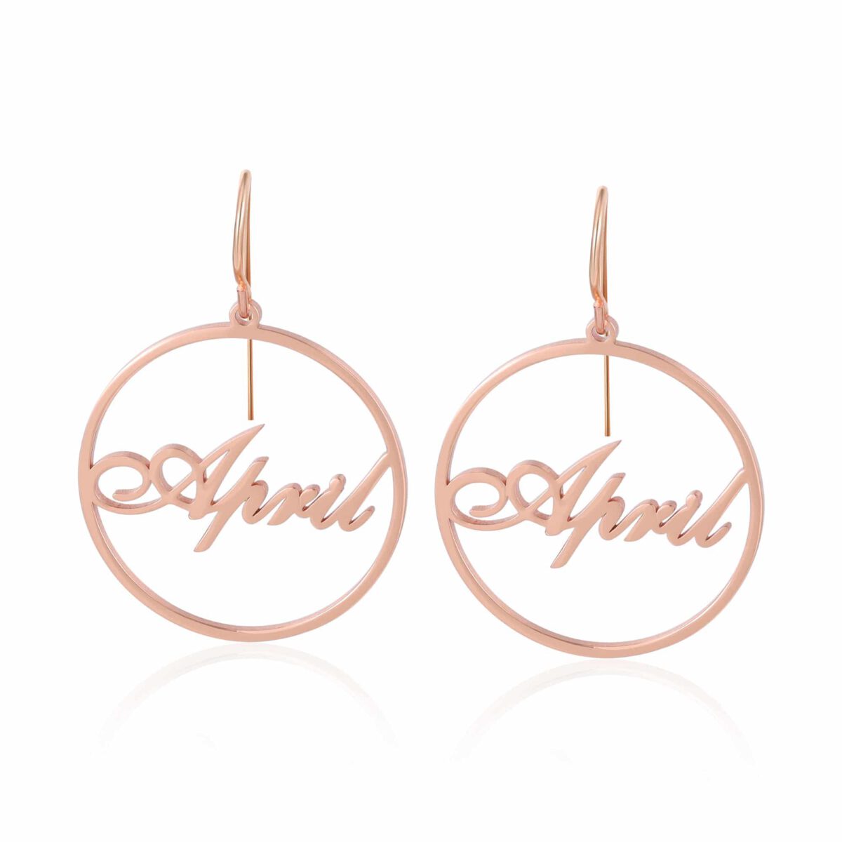 Silver & Gold Hoops with Name - Personalized Hoop Earrings | FARUZO