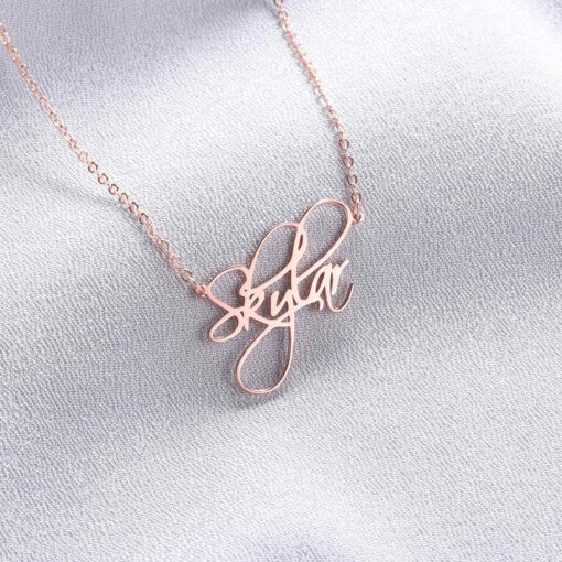 Script Name Necklace [Silver, Gold, Rose Gold] | FARUZO
