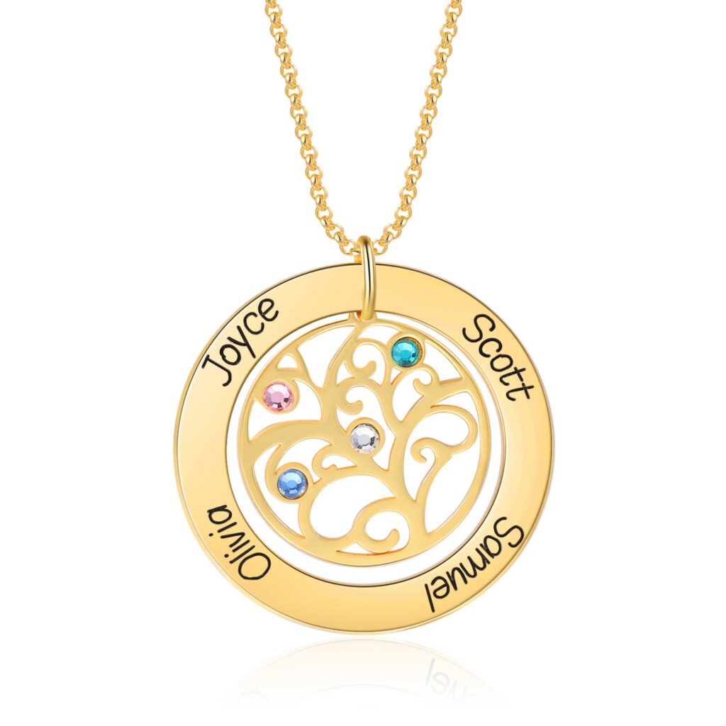 Family Tree Birthstone Necklace | FARUZO