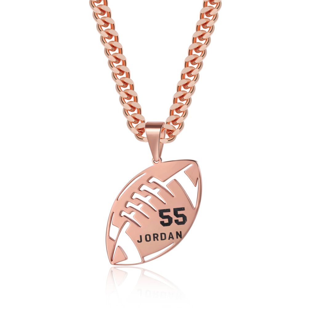 Football Number Necklace [Personalized] | FARUZO