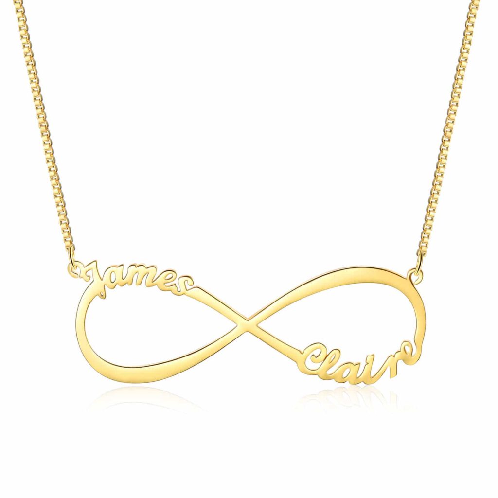Infinity Name Necklace for Couples & Moms [1-4 Names] | FARUZO