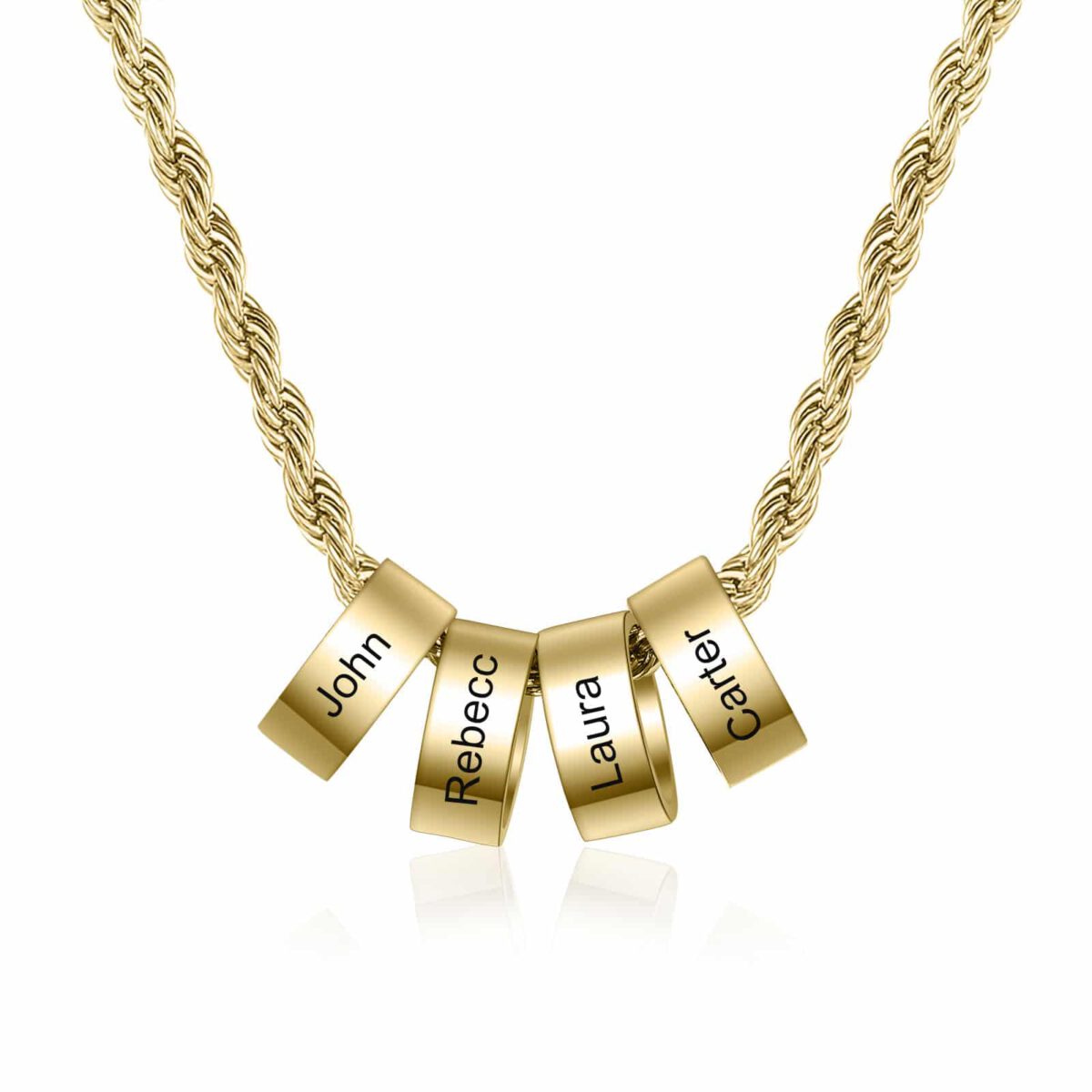 Family Necklace - Linked Circle Necklace | FARUZO