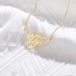 Cursive Script Heart Name Necklace [Personalized] | FARUZO