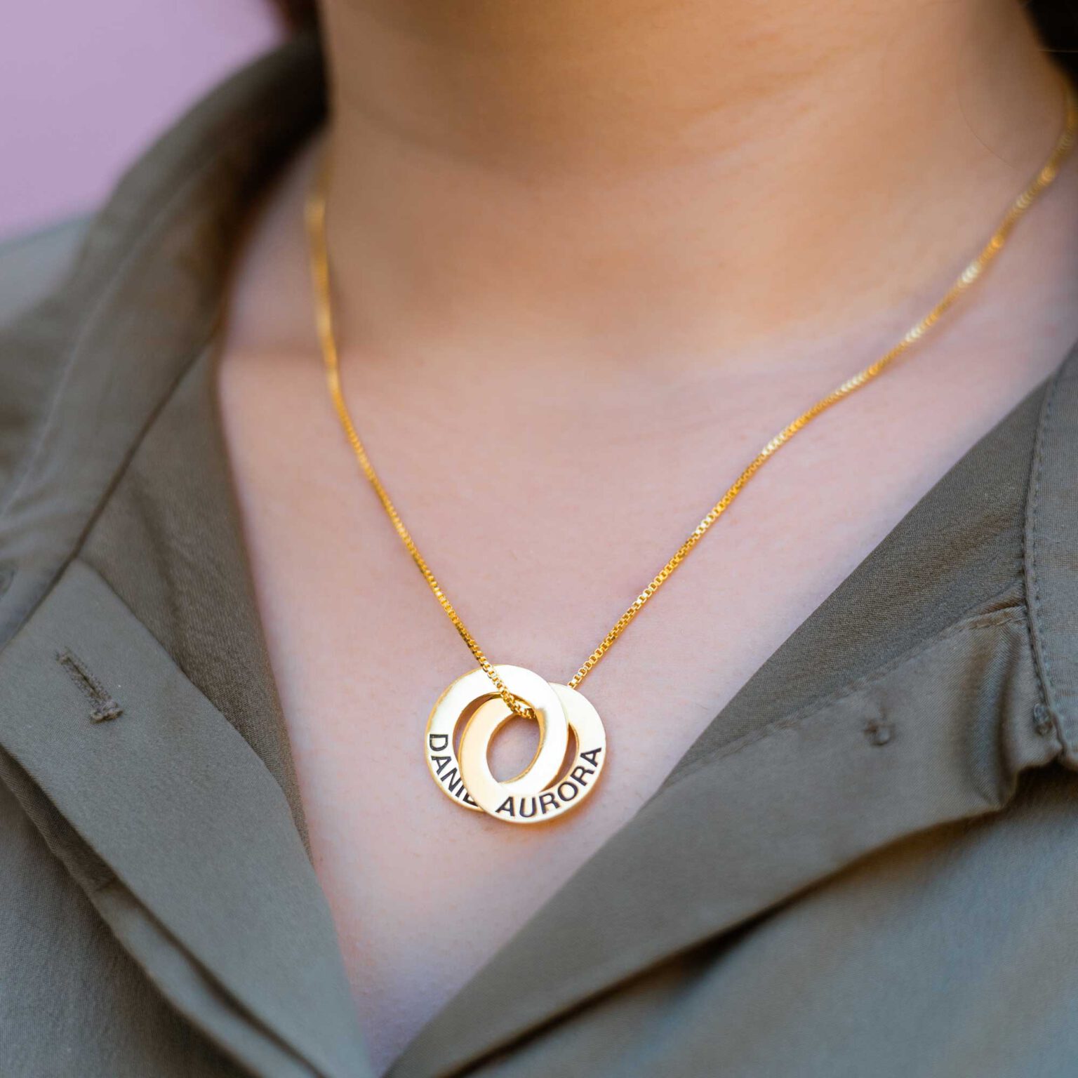Personalized Russian Ring Necklace [2,3,4,5 Rings] | FARUZO