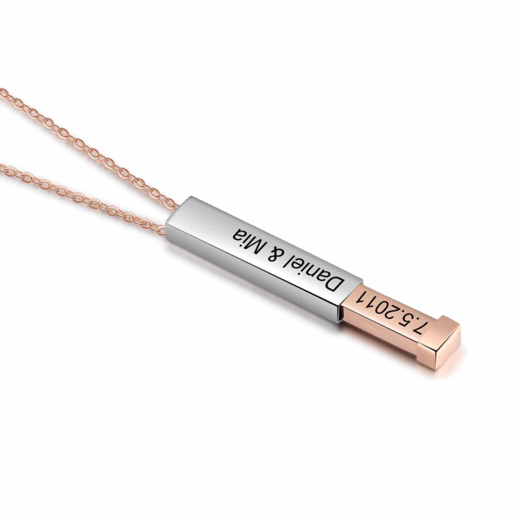 Hidden Message Necklace [Secret Message Engraved] | FARUZO