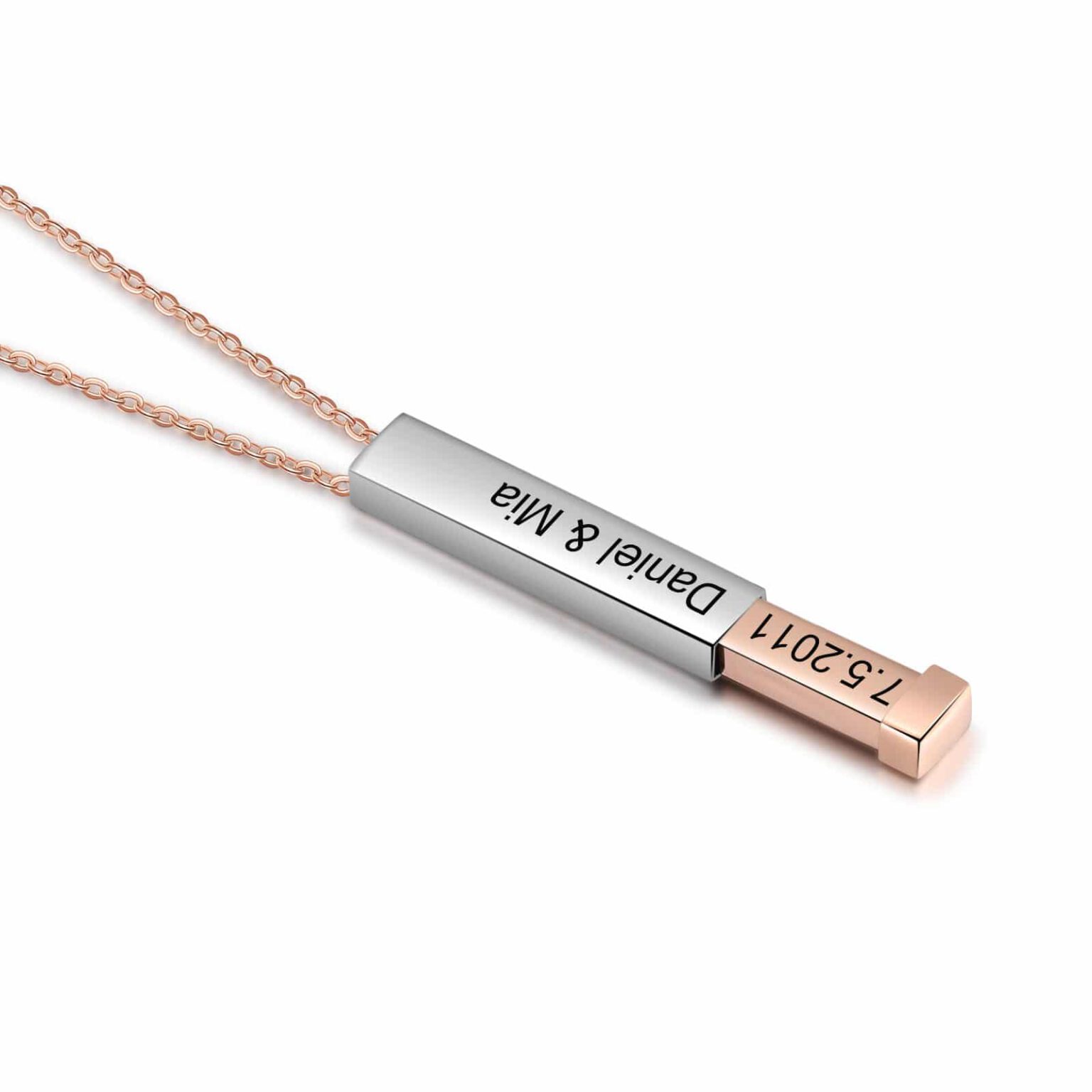 Hidden Message Necklace [Secret Message Engraved] | FARUZO