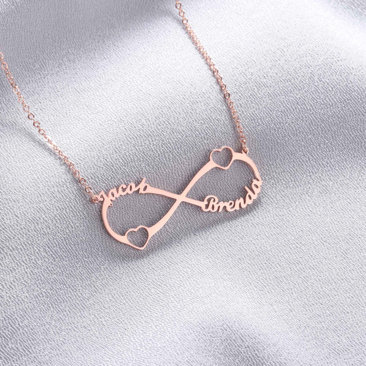 Infinity Love Necklace with Two Names - FARUZO