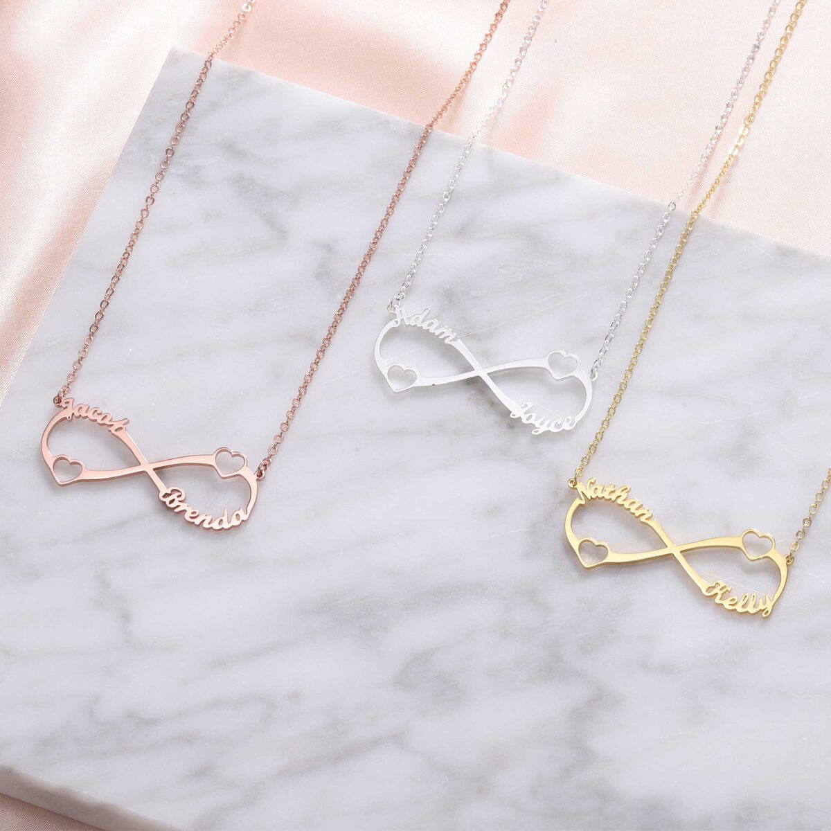 Infinity Love Necklace with Two Names - FARUZO