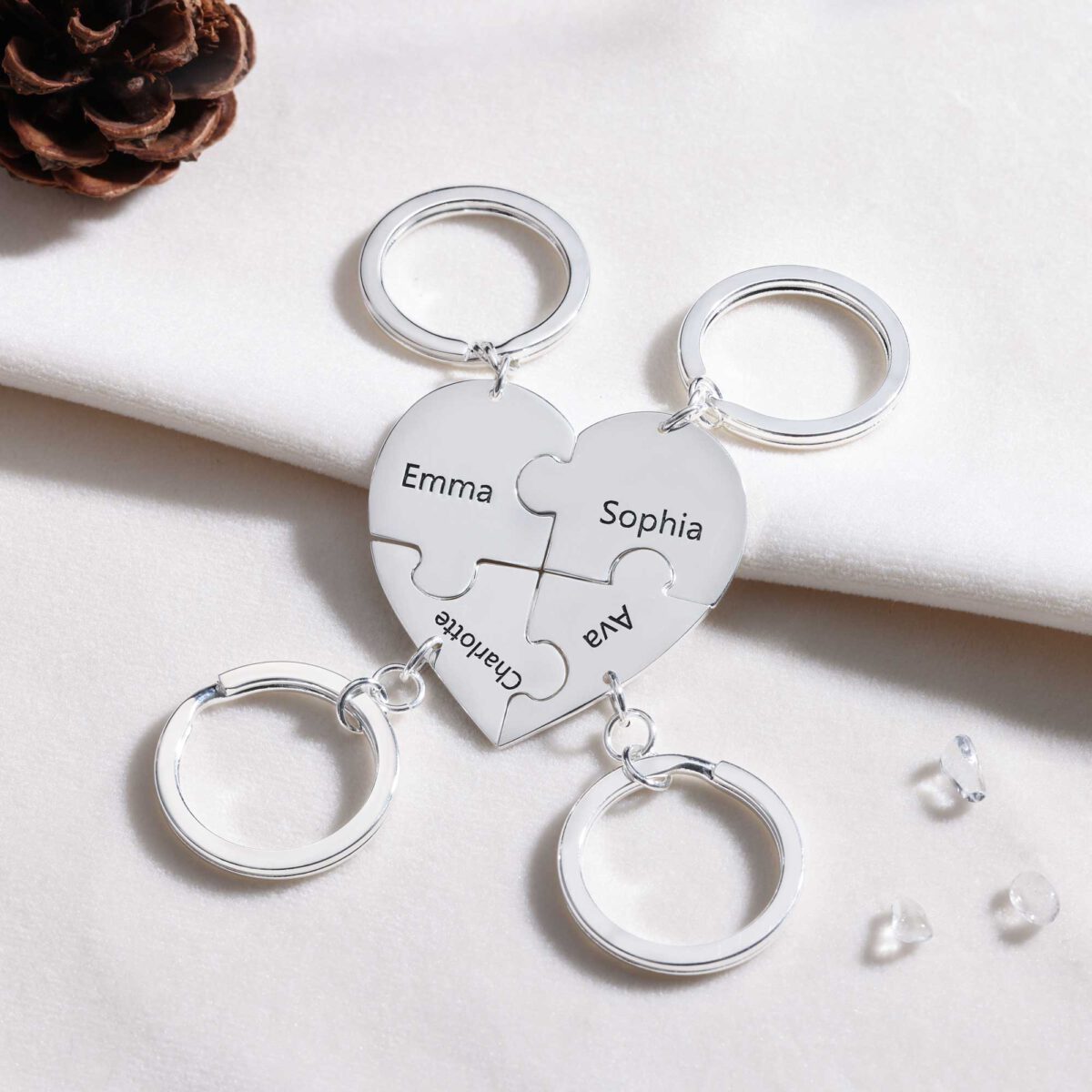 Personalzied Friendship Keychain [Set of 2-6] | FARUZO