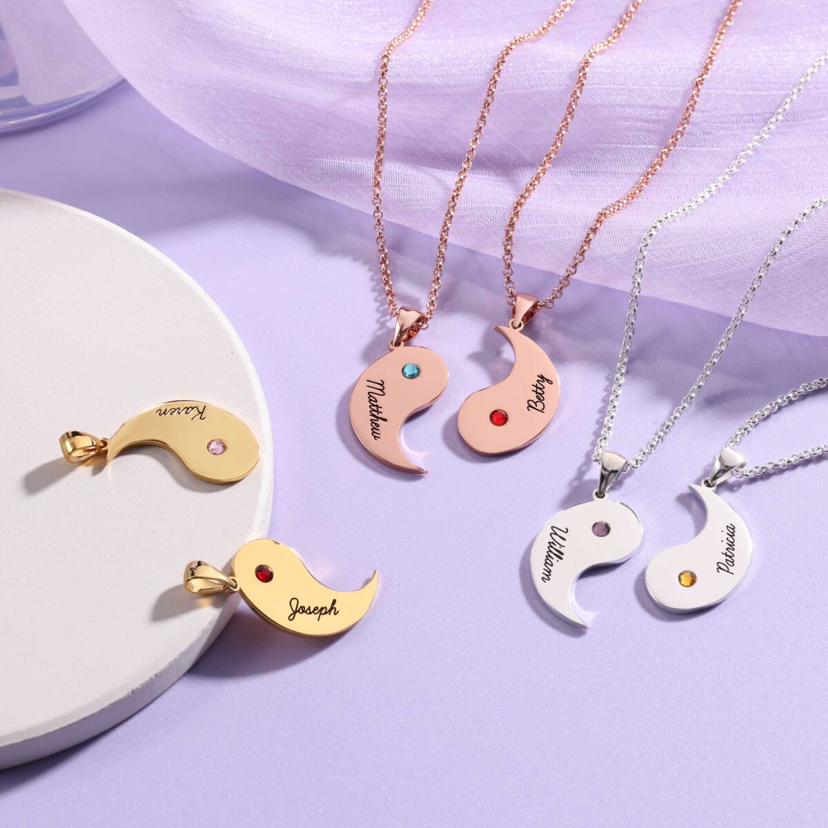 Yin Yang Matching Necklaces [Friendship Necklace] | FARUZO