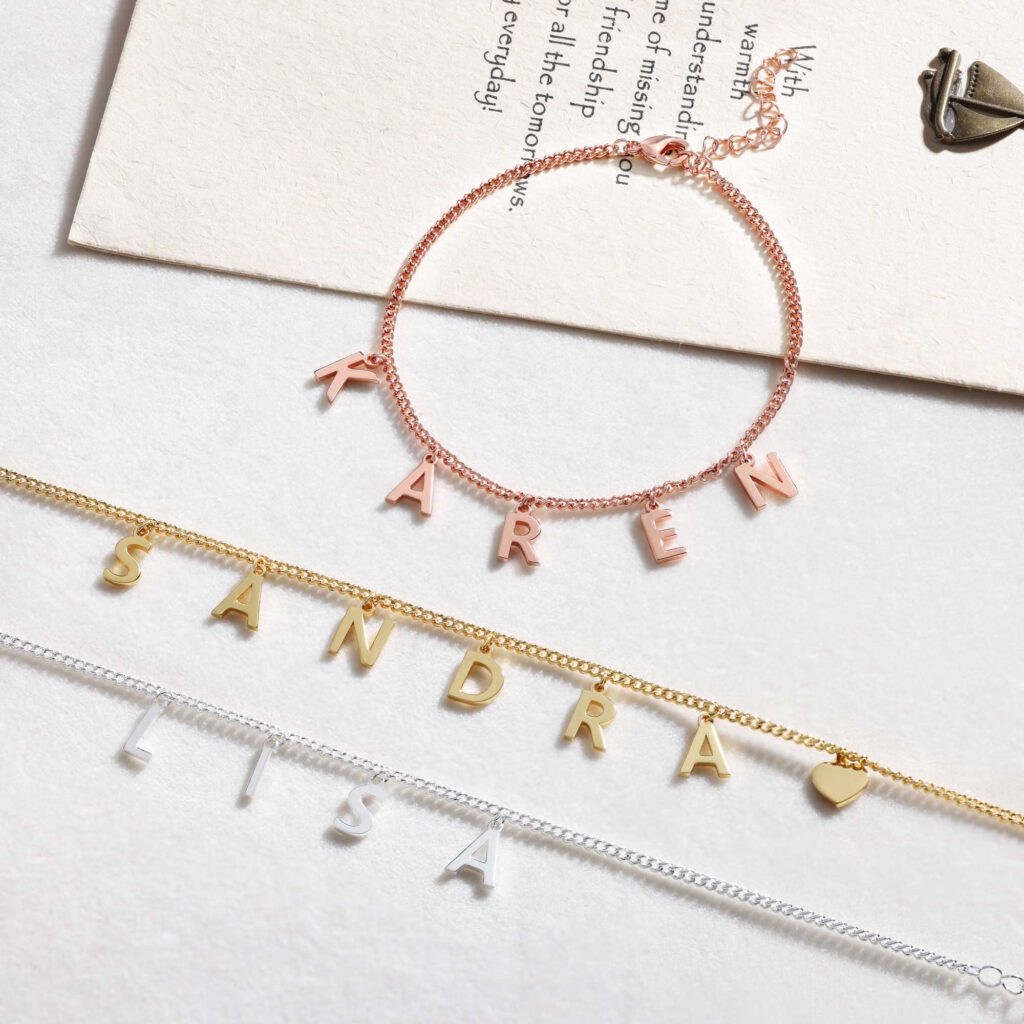 Dangle Anklet with Initials [Custom Made]
