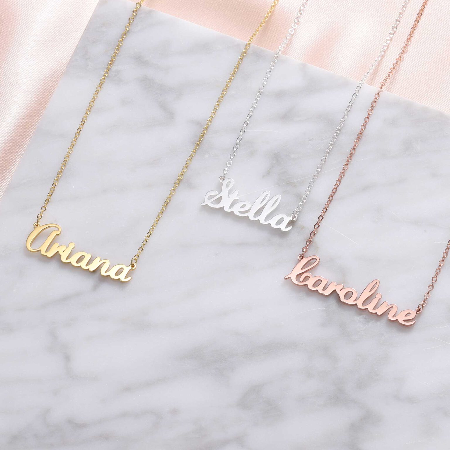 Customized Pendant with Name - Name Pendant in Gold, Silver | FARUZO