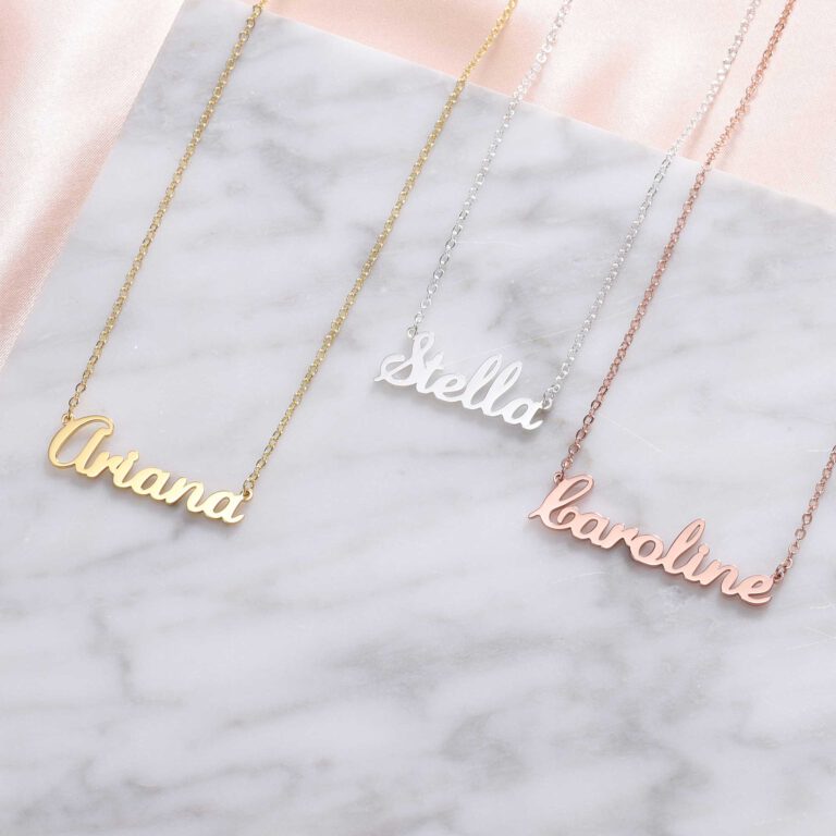Customized Pendant with Name - Name Pendant in Gold, Silver | FARUZO