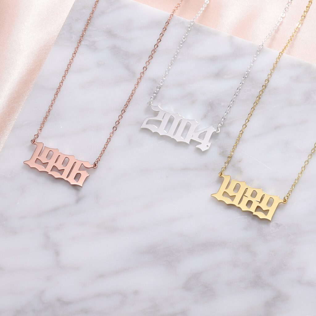 Birth Year Necklace - Year Necklace | FARUZO