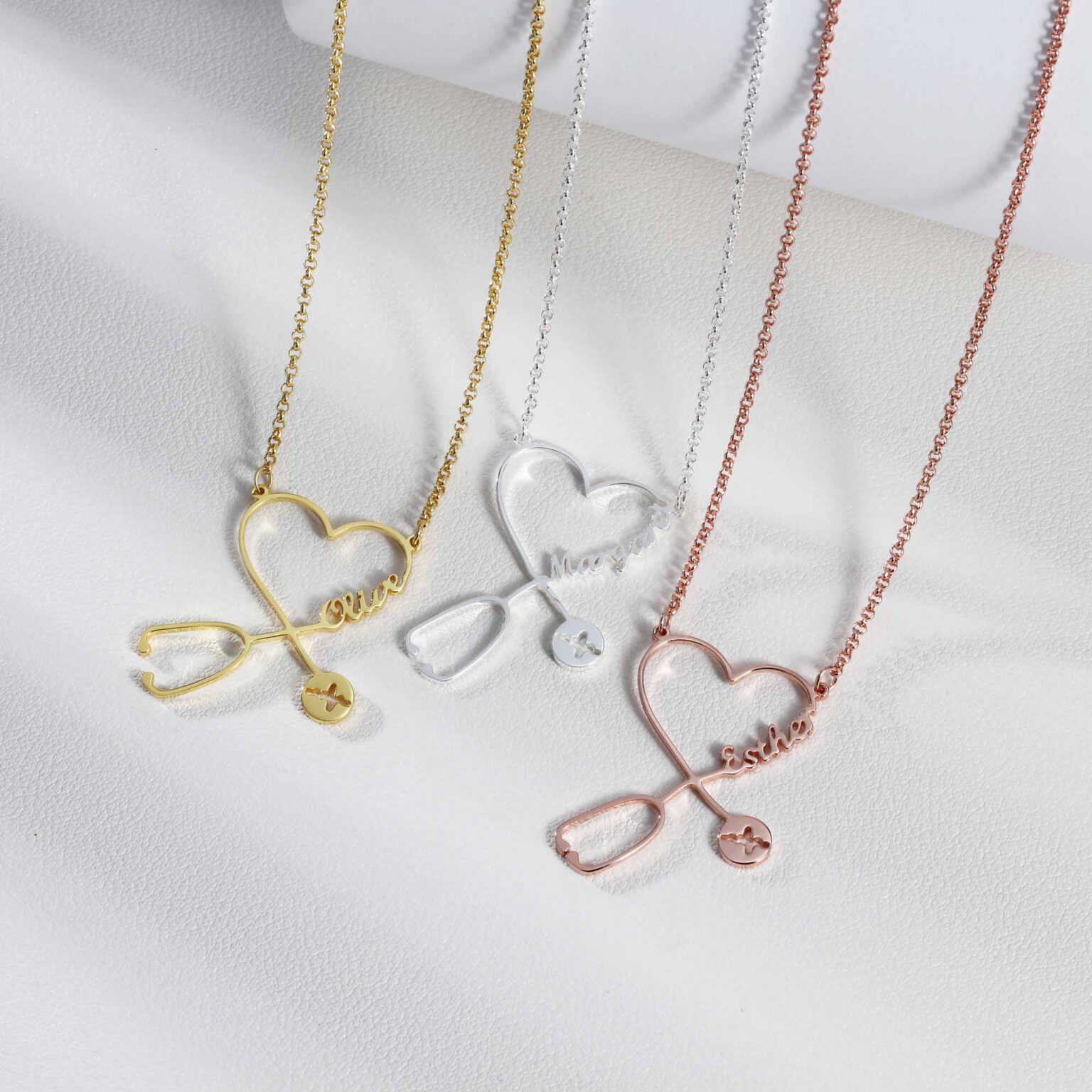 Personalized Stethoscope Necklace with Name - Nurse Stethoscope Pendant ...