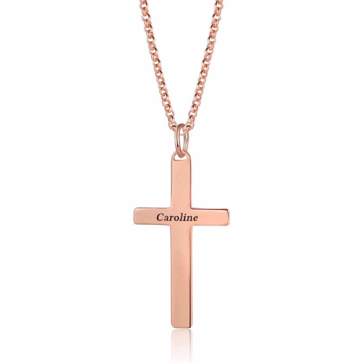 Engraved Cross Necklace [Gold, Sterling Silver] | FARUZO