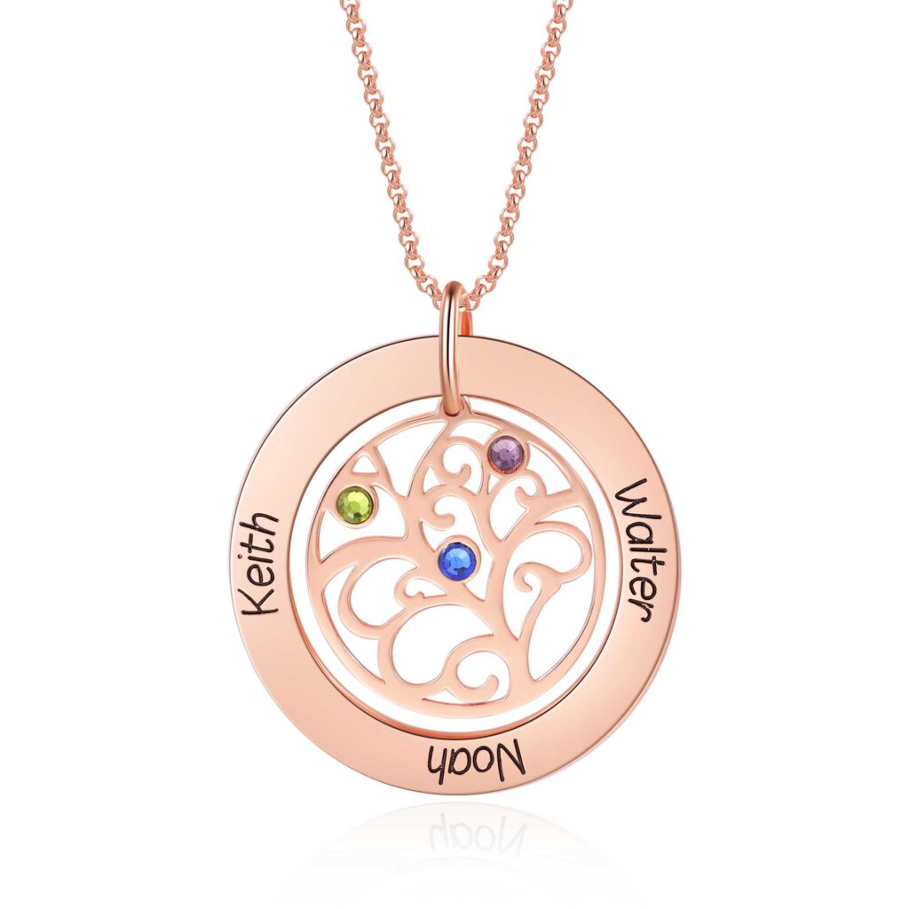 Family Tree Birthstone Necklace | FARUZO