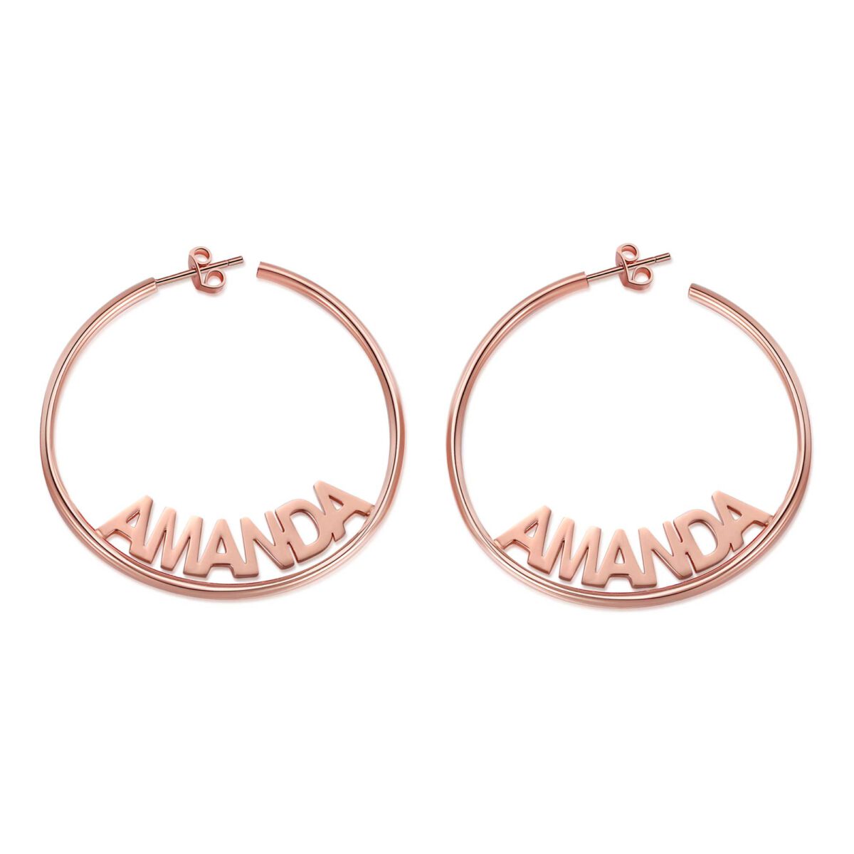 Personalized Hoop Earrings [Gold, Silver] | FARUZO