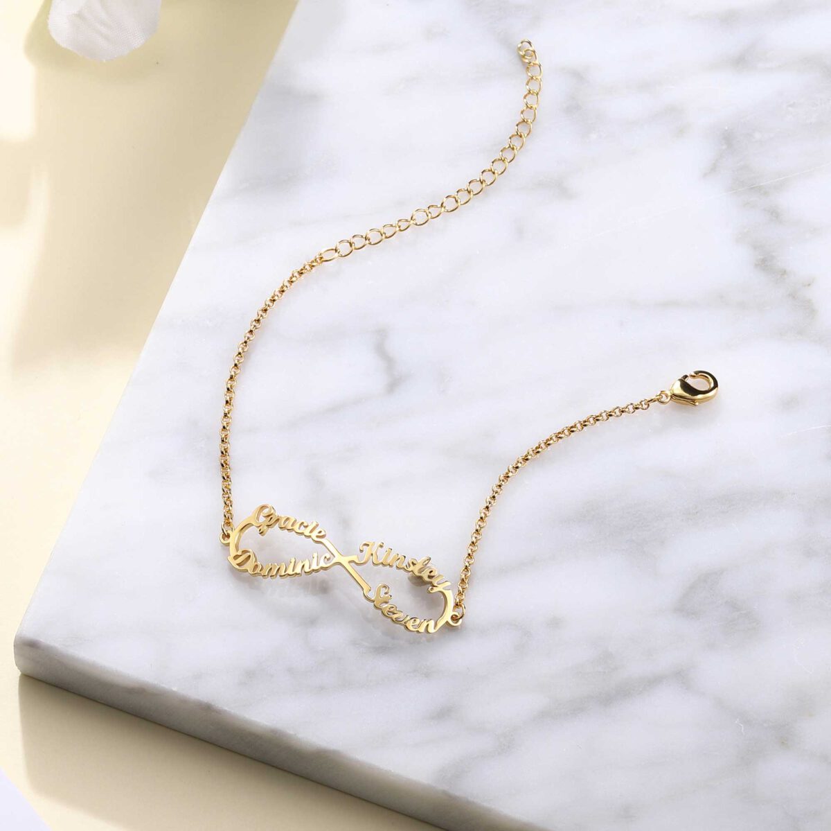 Personalized Infinity Name Bracelet [Silver, Gold] | FARUZO