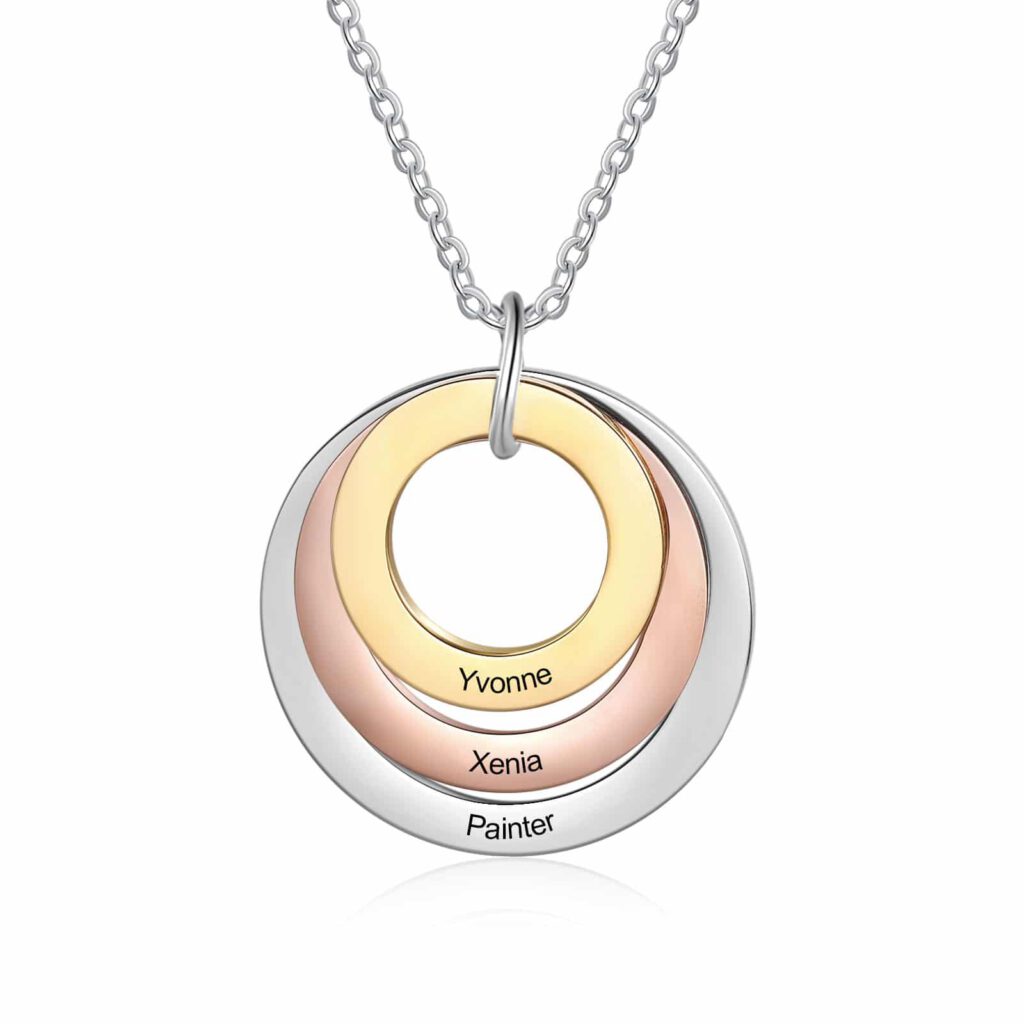Personalized Mom Necklace with Engraved Kids Names | FARUZO