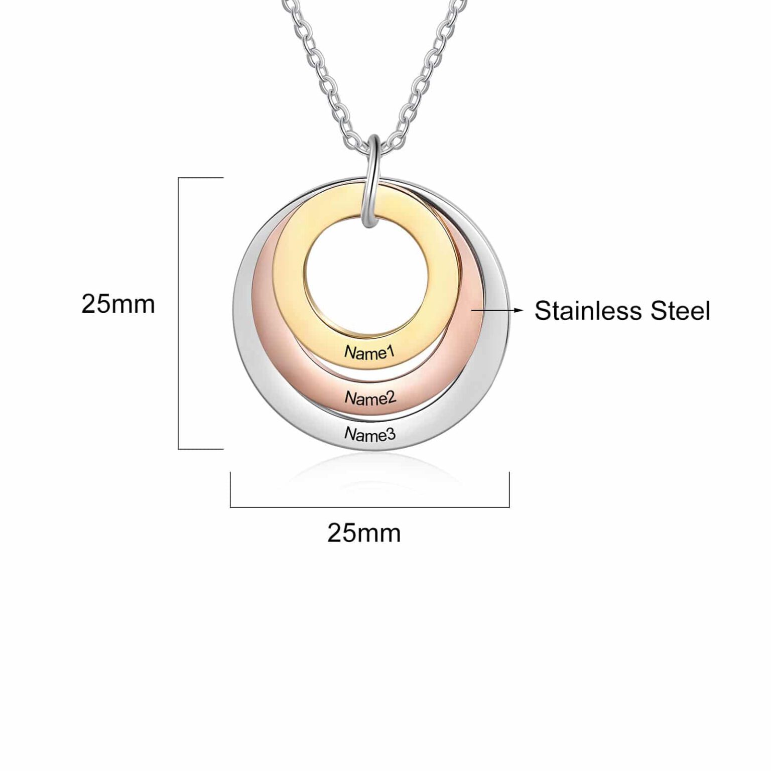 Personalized Mom Necklace with Engraved Kids Names | FARUZO