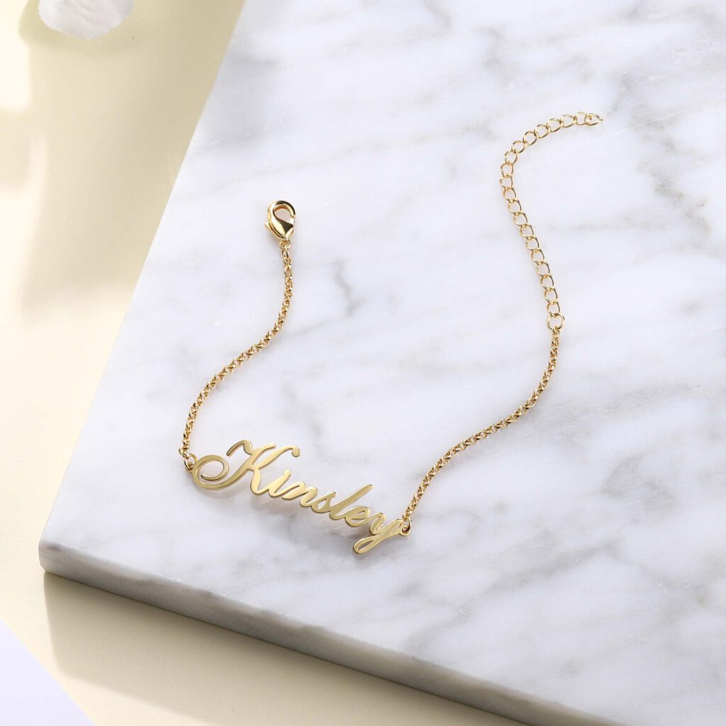 Custom Name Bracelet [Gold, Sterling Silver] | FARUZO