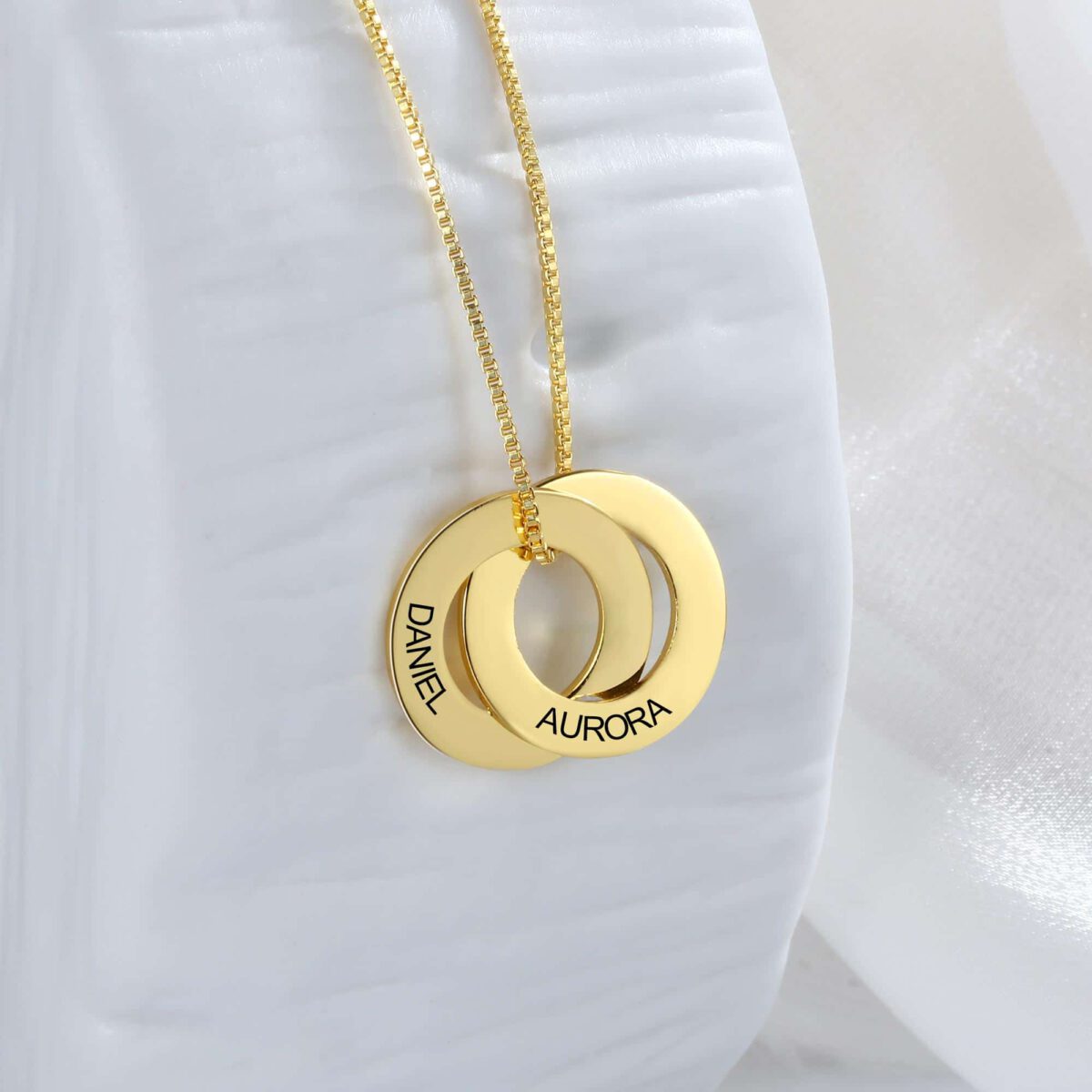 Personalized Russian Ring Necklace [2,3,4,5 Rings] | FARUZO