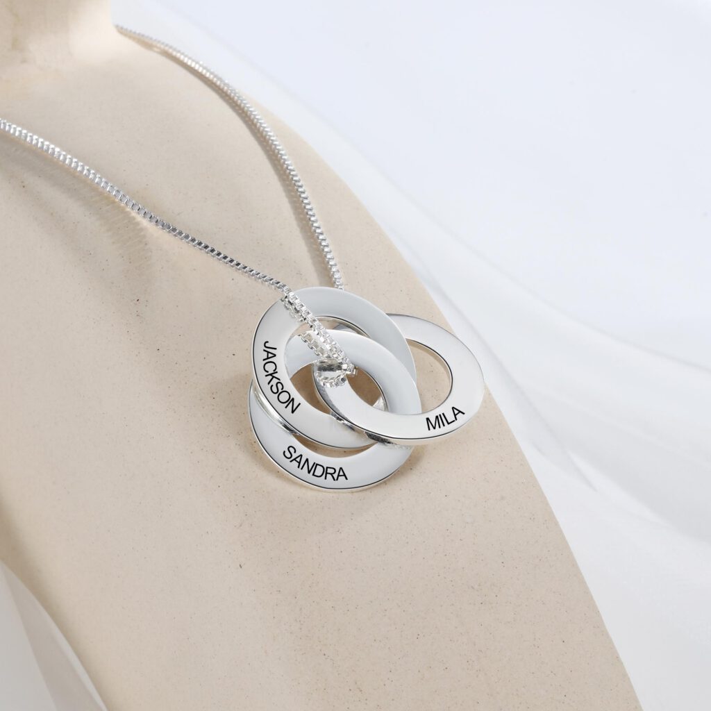 Personalized Russian Ring Necklace [2,3,4,5 Rings] | FARUZO