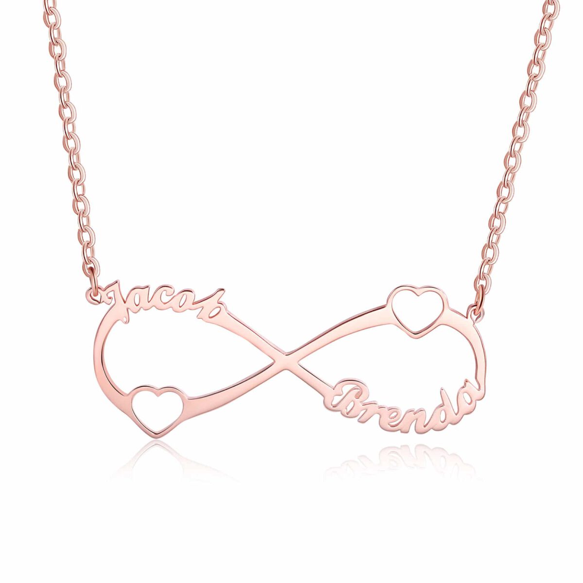 Infinity Love Necklace with Two Names - FARUZO