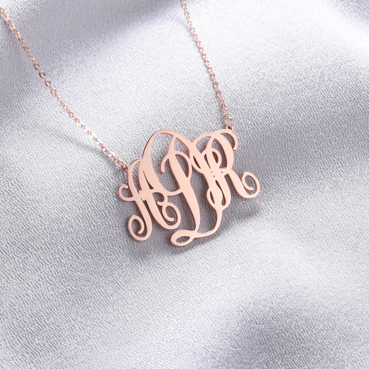 Monogram Necklace - Gold & Silver Monogram Pendant | FARUZO