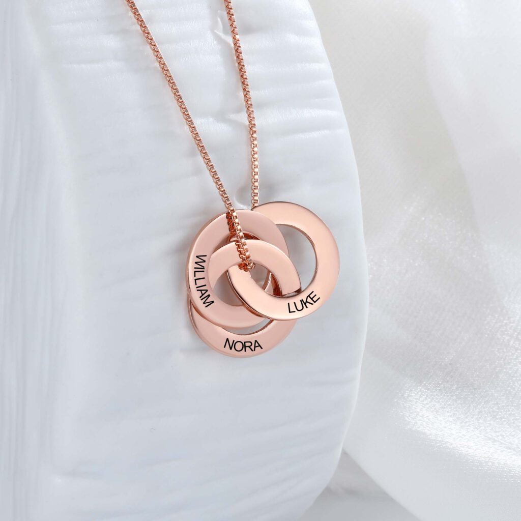Personalized Russian Ring Necklace [2,3,4,5 Rings] | FARUZO