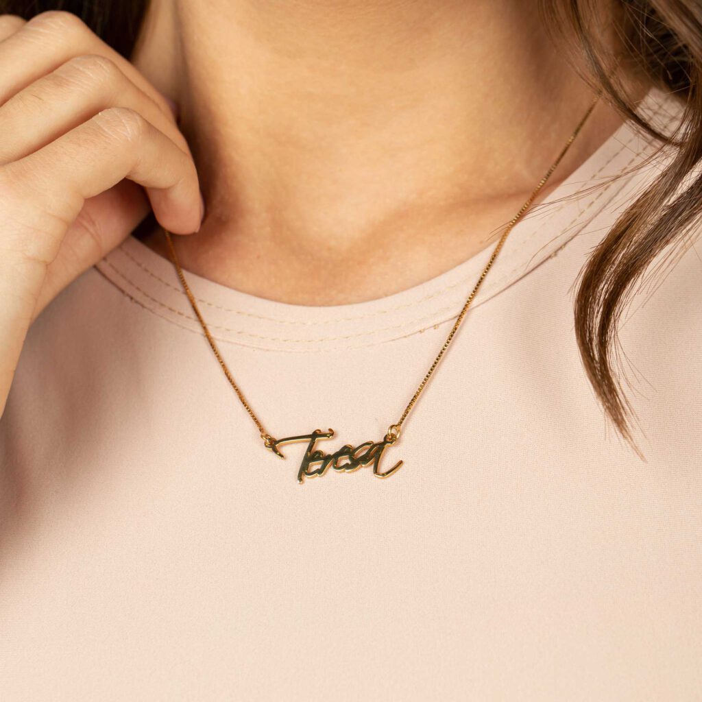 Script Name Necklace [Silver, Gold, Rose Gold] | FARUZO