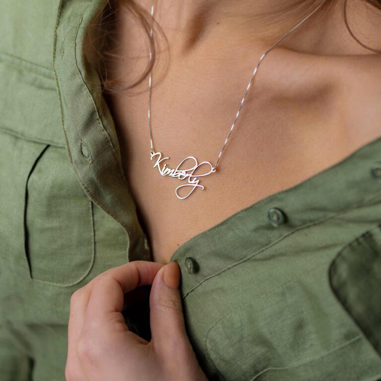 Script Name Necklace [Silver, Gold, Rose Gold] | FARUZO