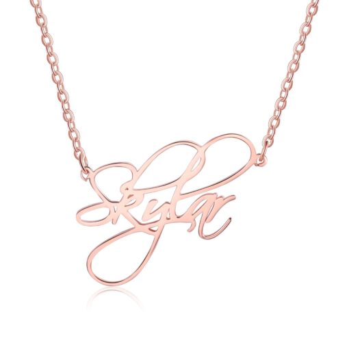 Script Name Necklace [Silver, Gold, Rose Gold] | FARUZO