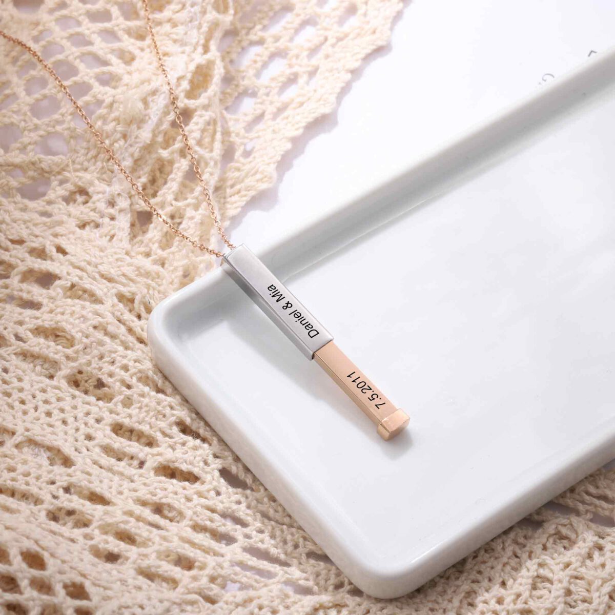 Hidden Message Necklace [Secret Message Engraved] | FARUZO