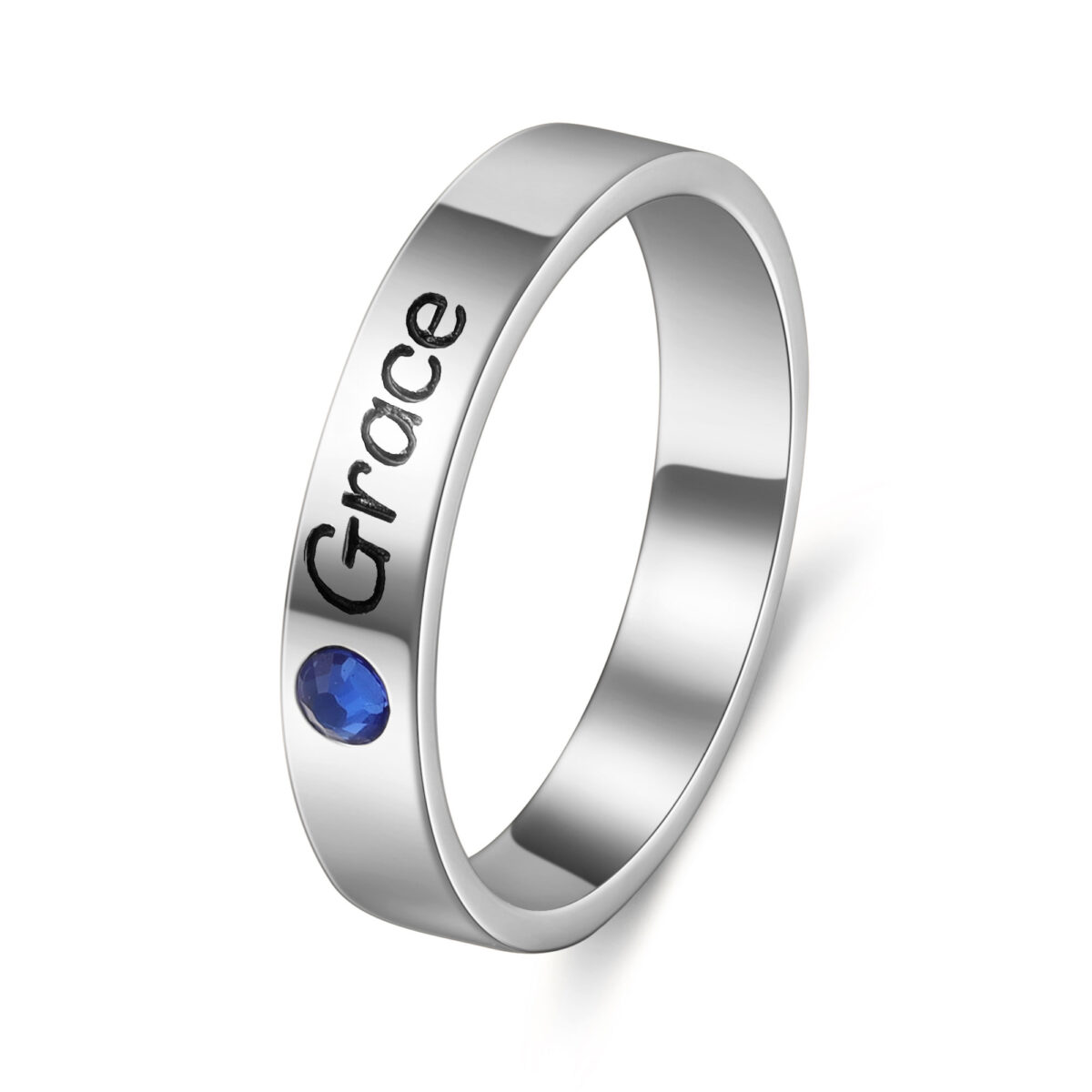 Birthstone Name Ring [Stackable] | FARUZO