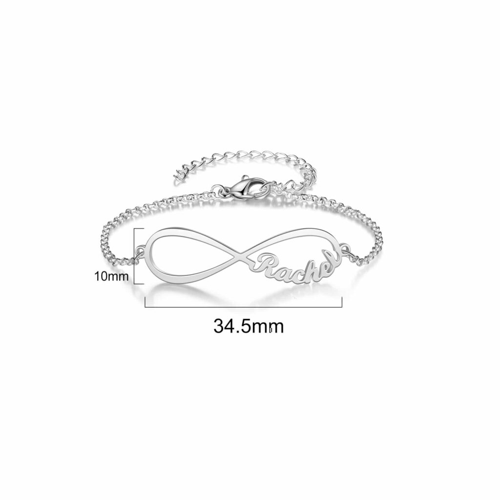 Personalized Infinity Name Bracelet [Silver, Gold] | FARUZO