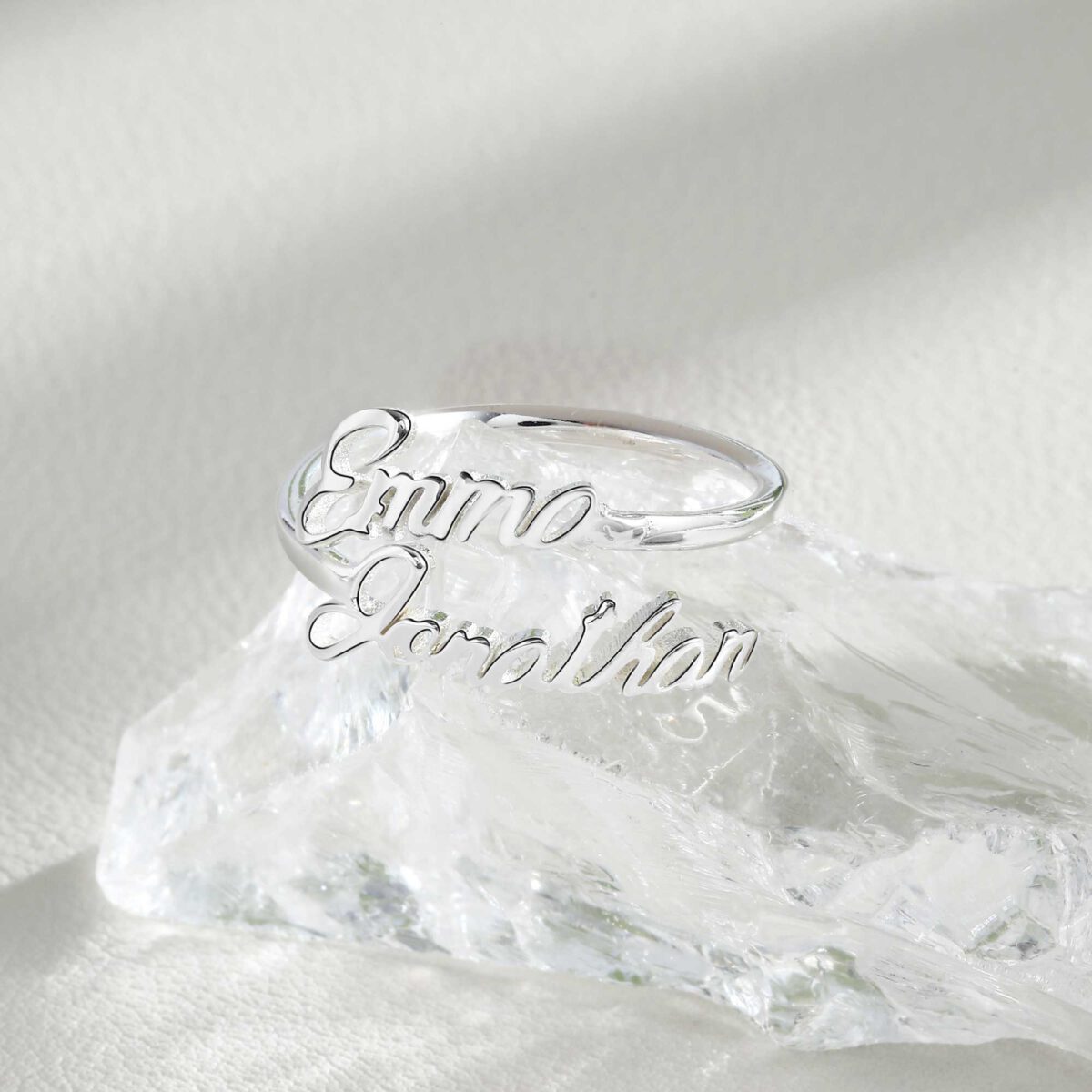Couple Name Ring - Personalized Ring with Two Names | FARUZO
