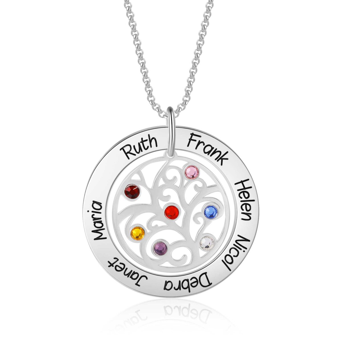 Family Tree Birthstone Necklace | FARUZO